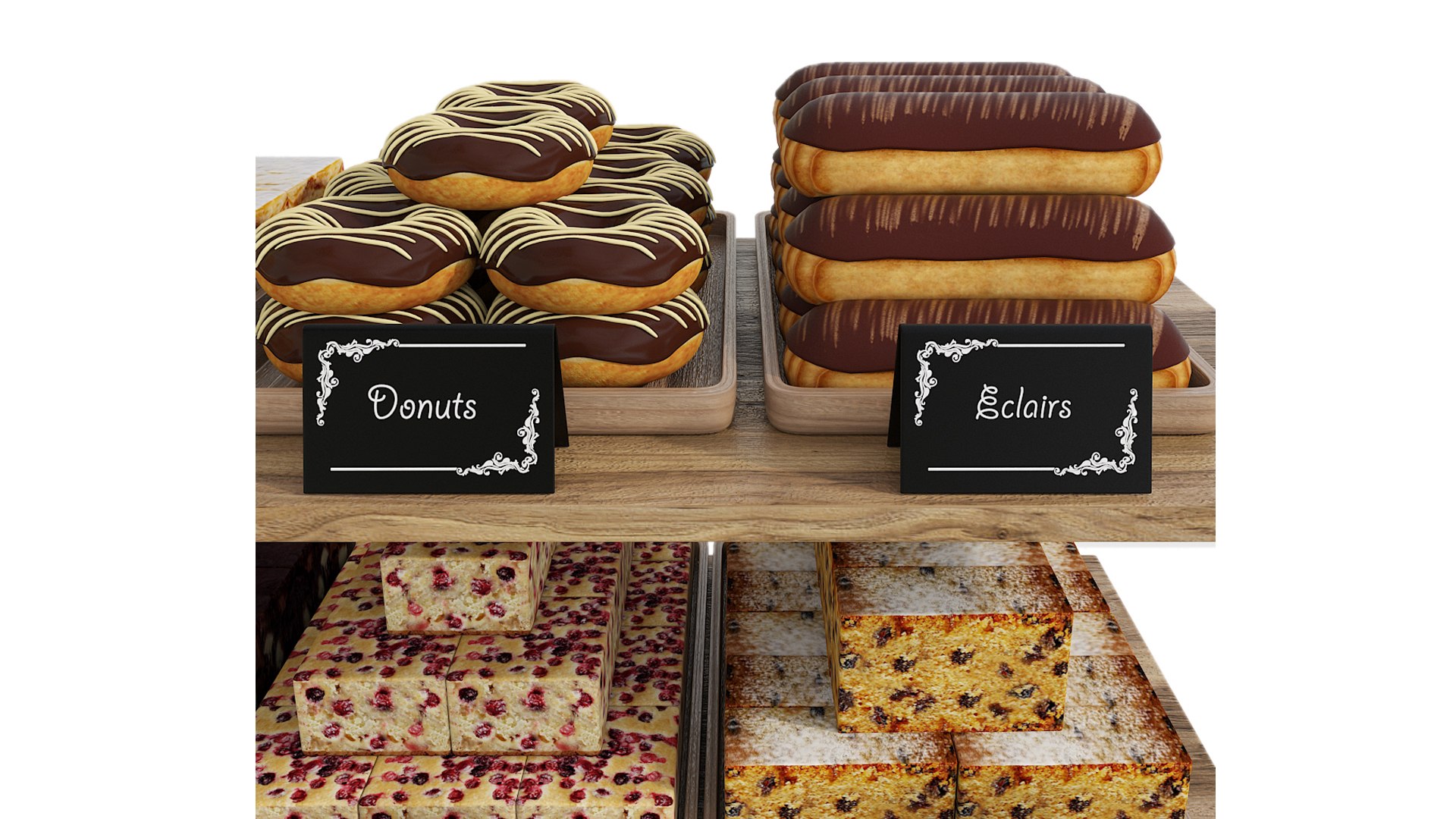 3D Pastry Set - TurboSquid 2369216