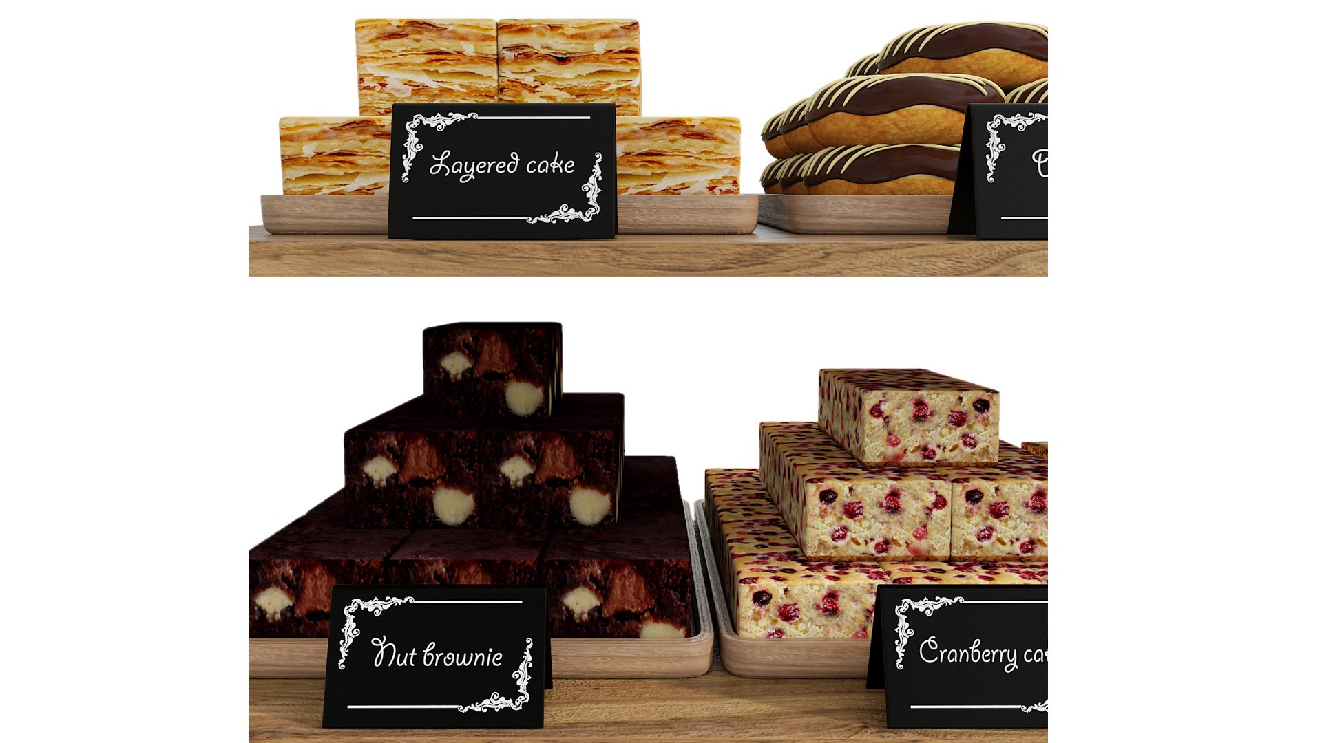 3D Pastry Set - TurboSquid 2369216