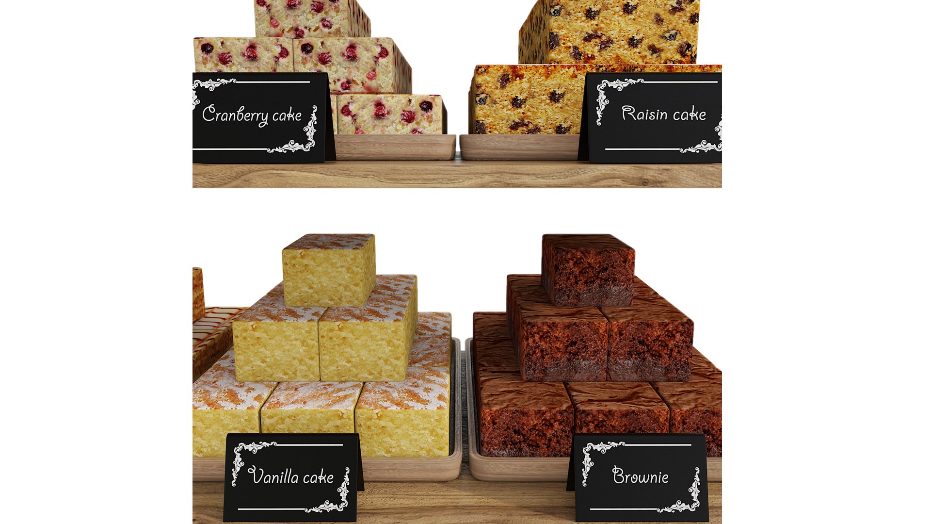 3D Pastry Set - TurboSquid 2369216