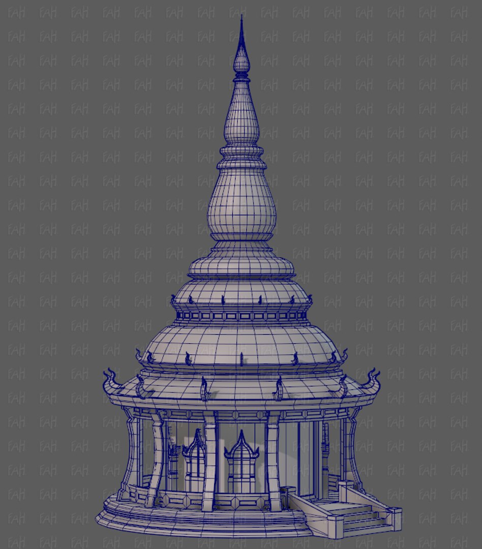 Pagoda V12 3D model - TurboSquid 2128751