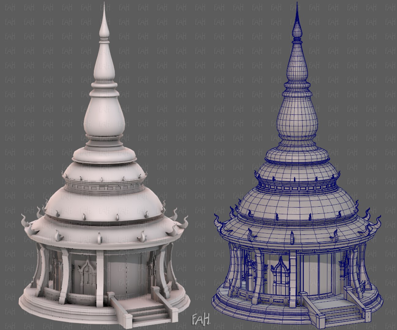Pagoda V12 3D model - TurboSquid 2128751