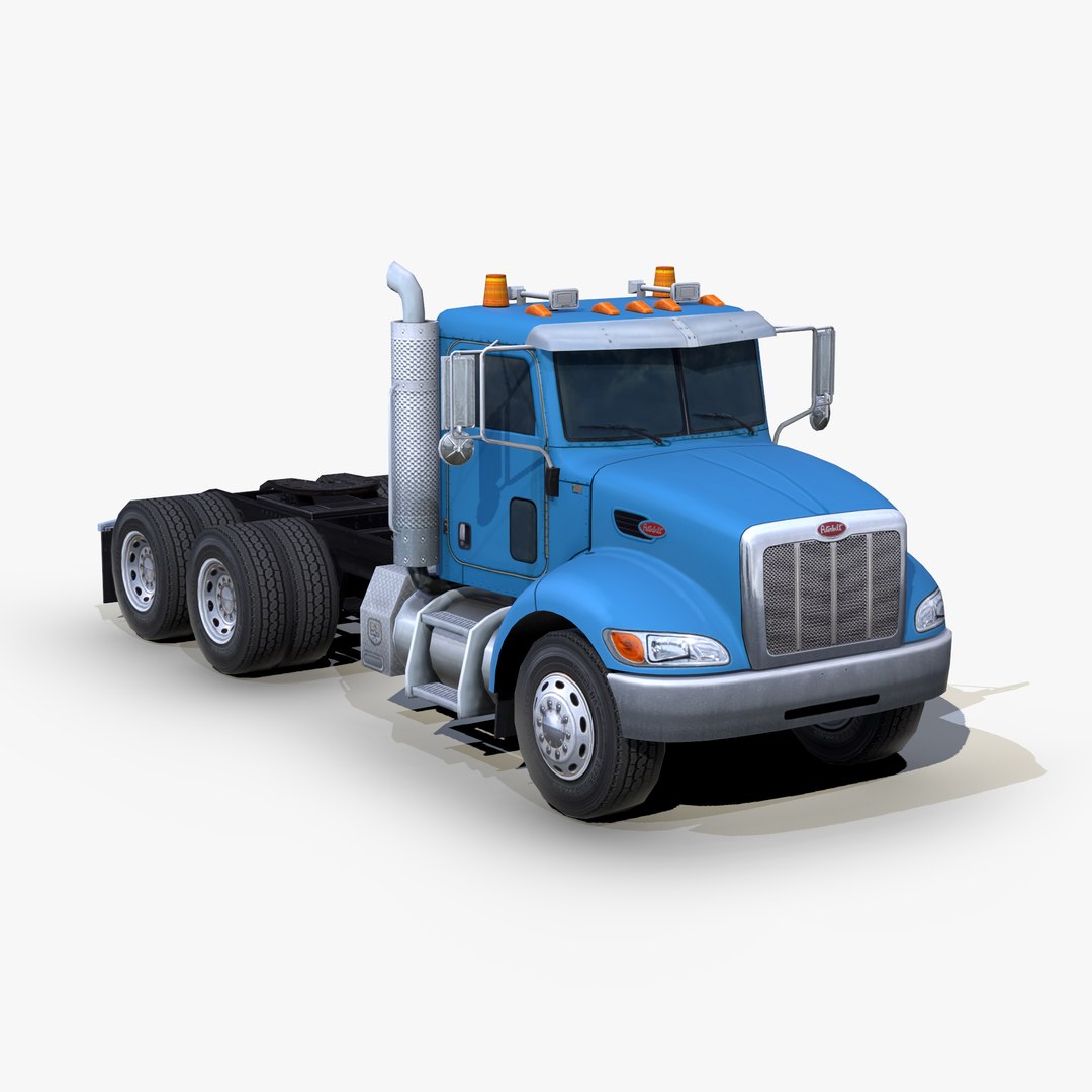 Peterbilt 340 2008 semi truck 3D model - TurboSquid 2062041