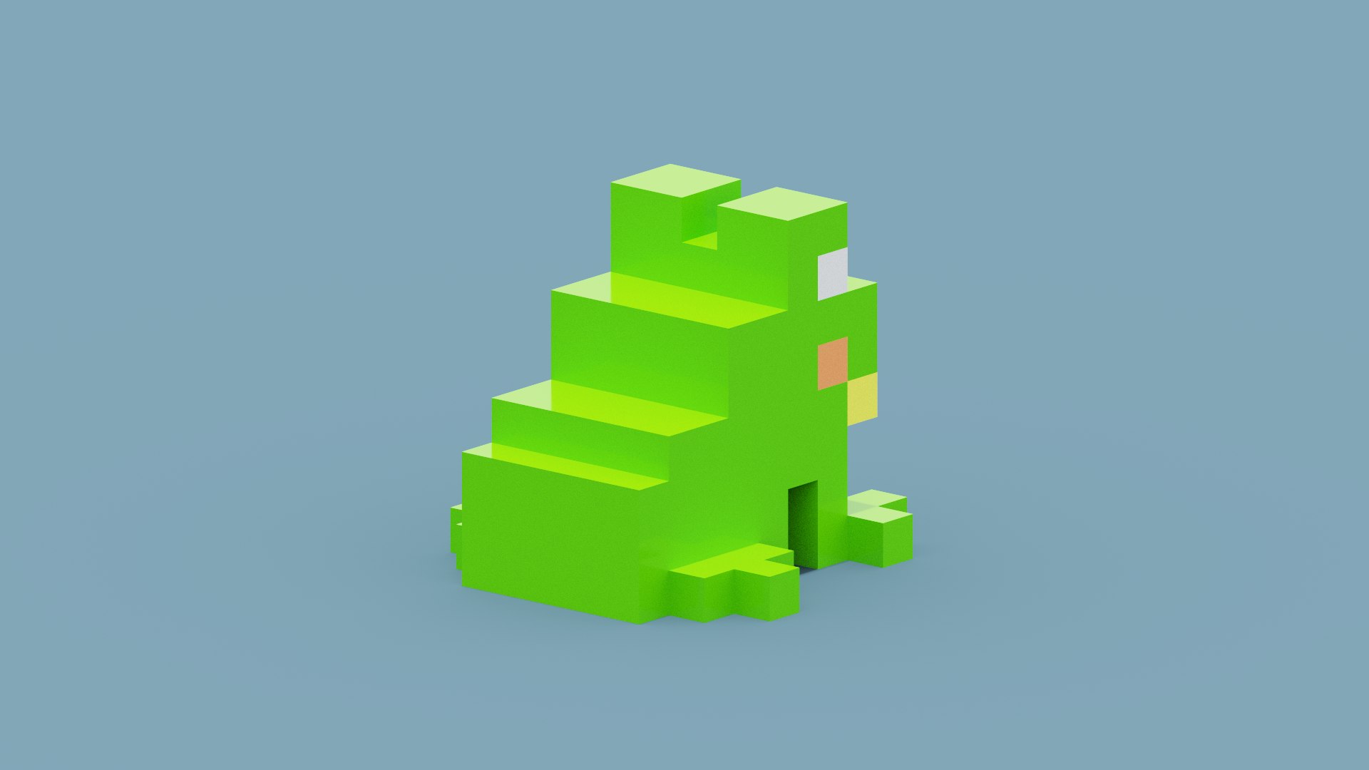 3D Voxel Frog - TurboSquid 1904499