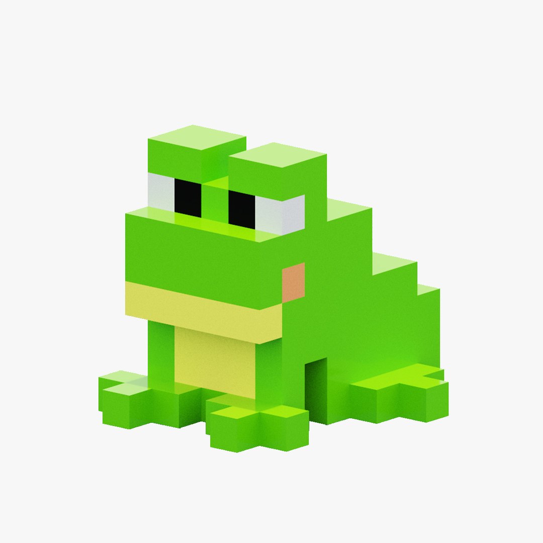 3D Voxel Frog - TurboSquid 1904499