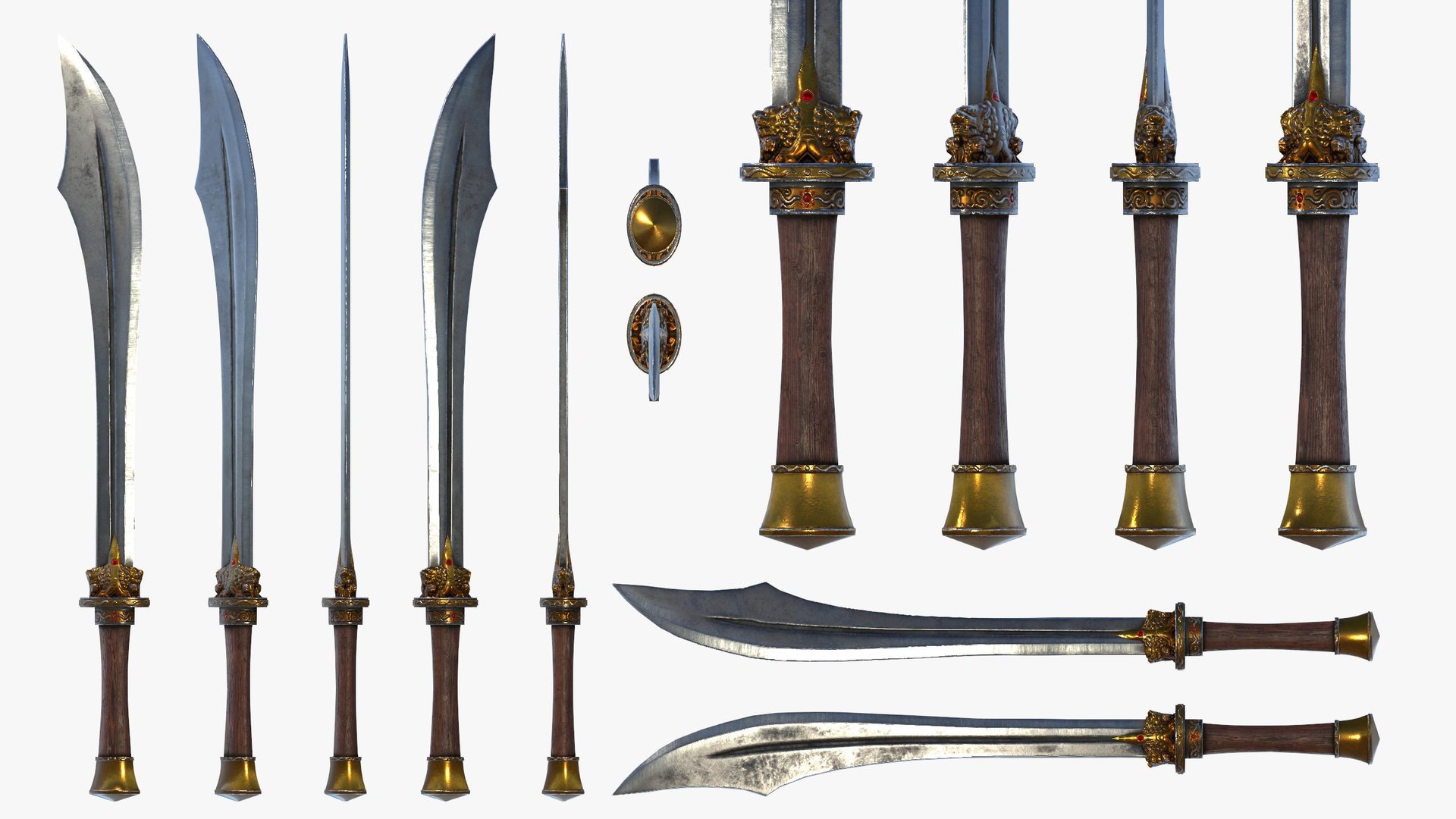 Fantasy Sword RPG Chinese Dao Blade Sword Straight Gladius Broad ...