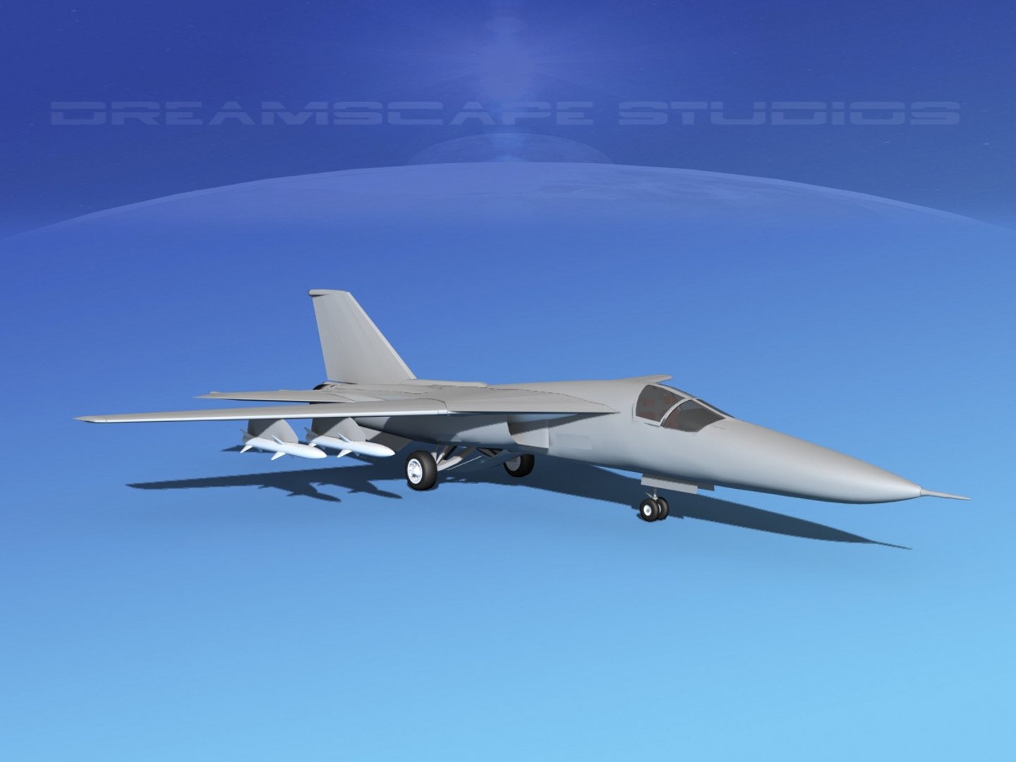 3d general f-111 aardvark bomber