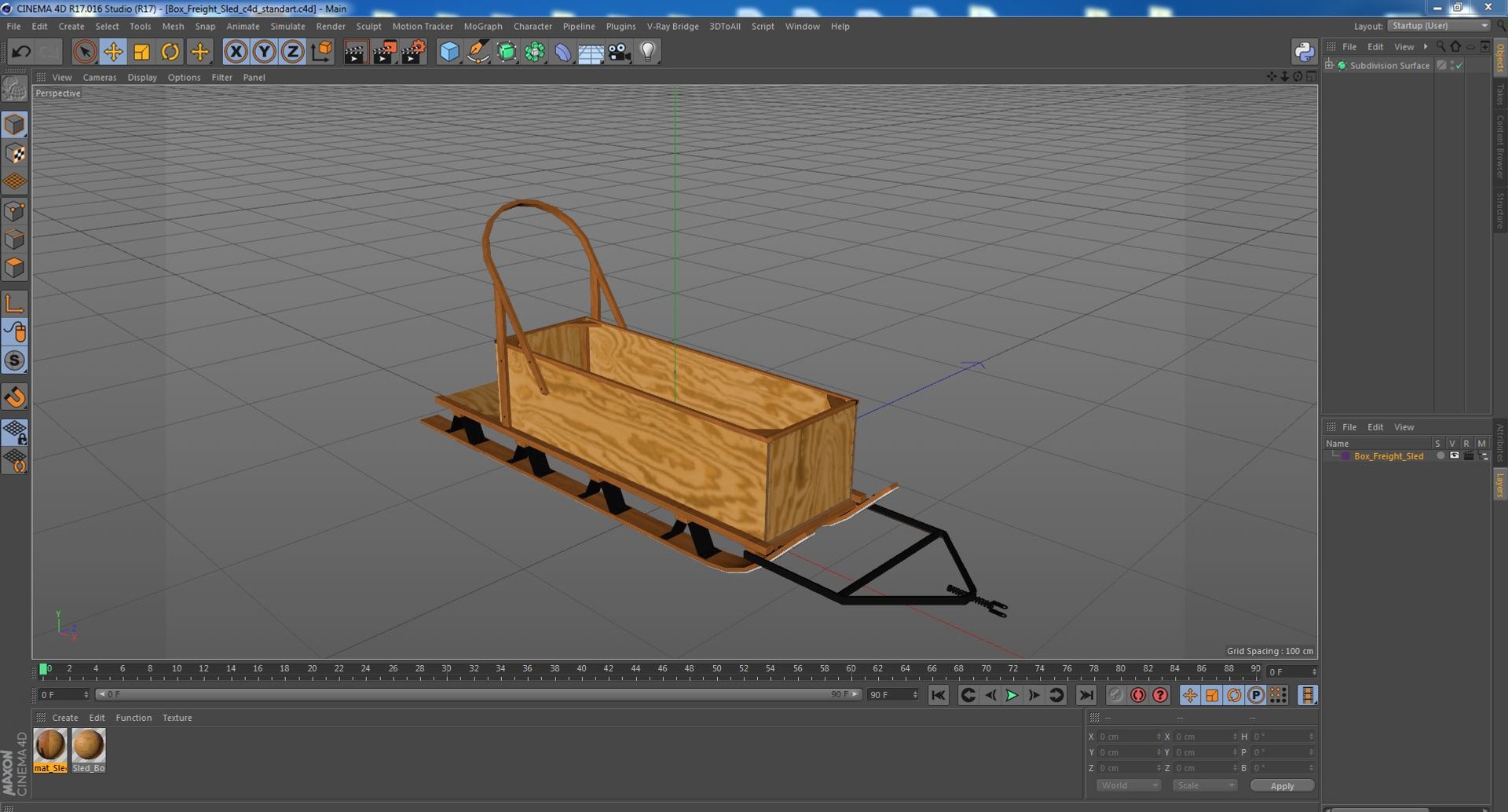 3D model Box Freight Sled - TurboSquid 2113268