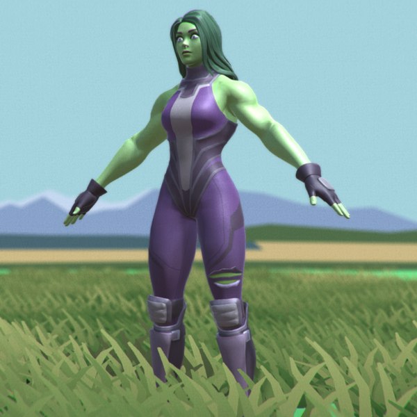 modelo 3d Animate character she hulk - TurboSquid 1951306