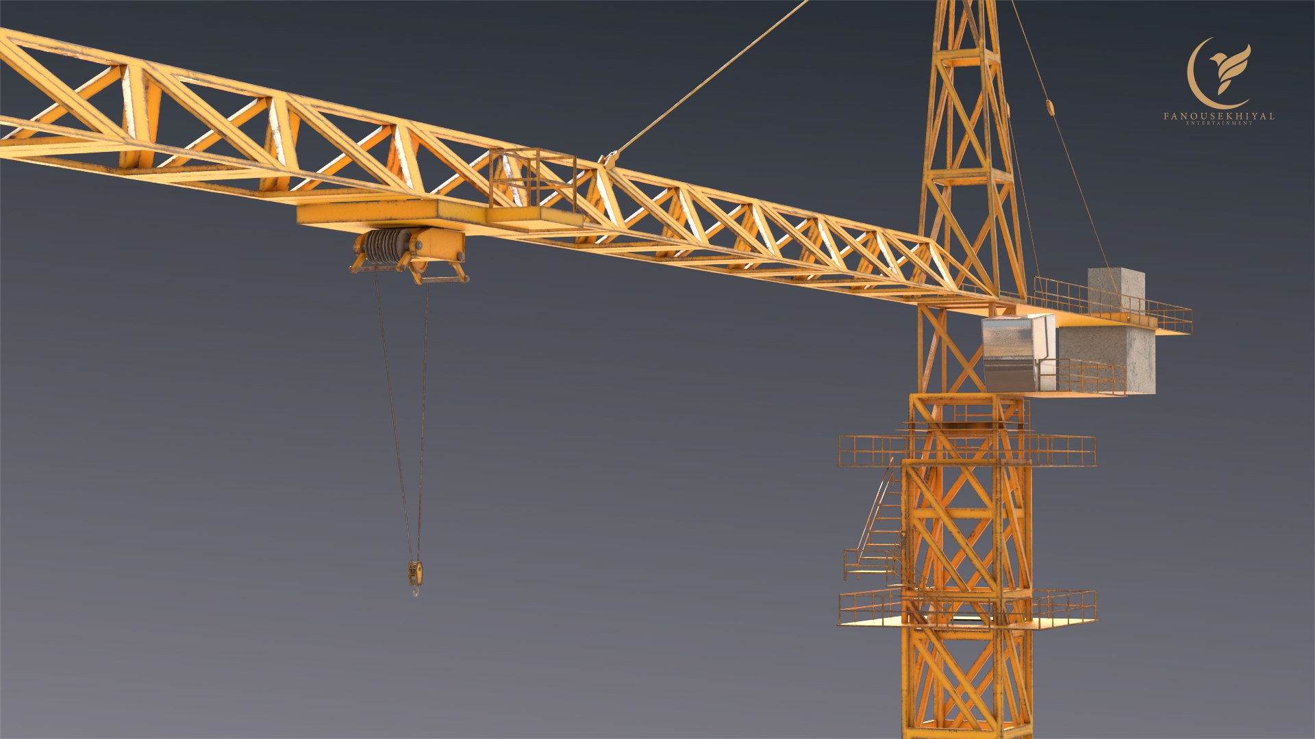 3D Low-poly Crane Tower Model - TurboSquid 1633048