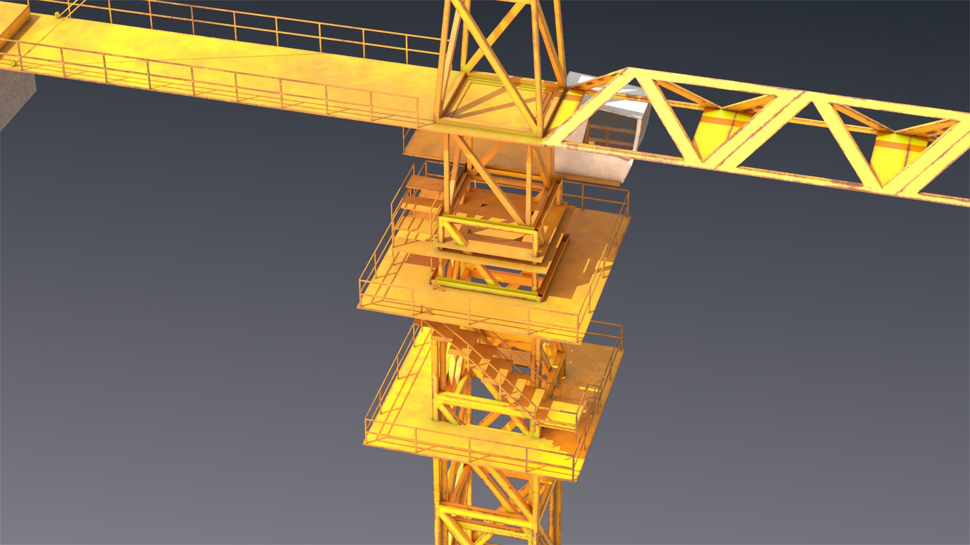 3D low-poly crane tower model - TurboSquid 1633048