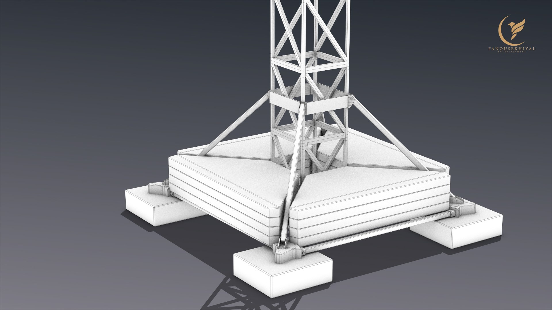 3D Low-poly Crane Tower Model - TurboSquid 1633048