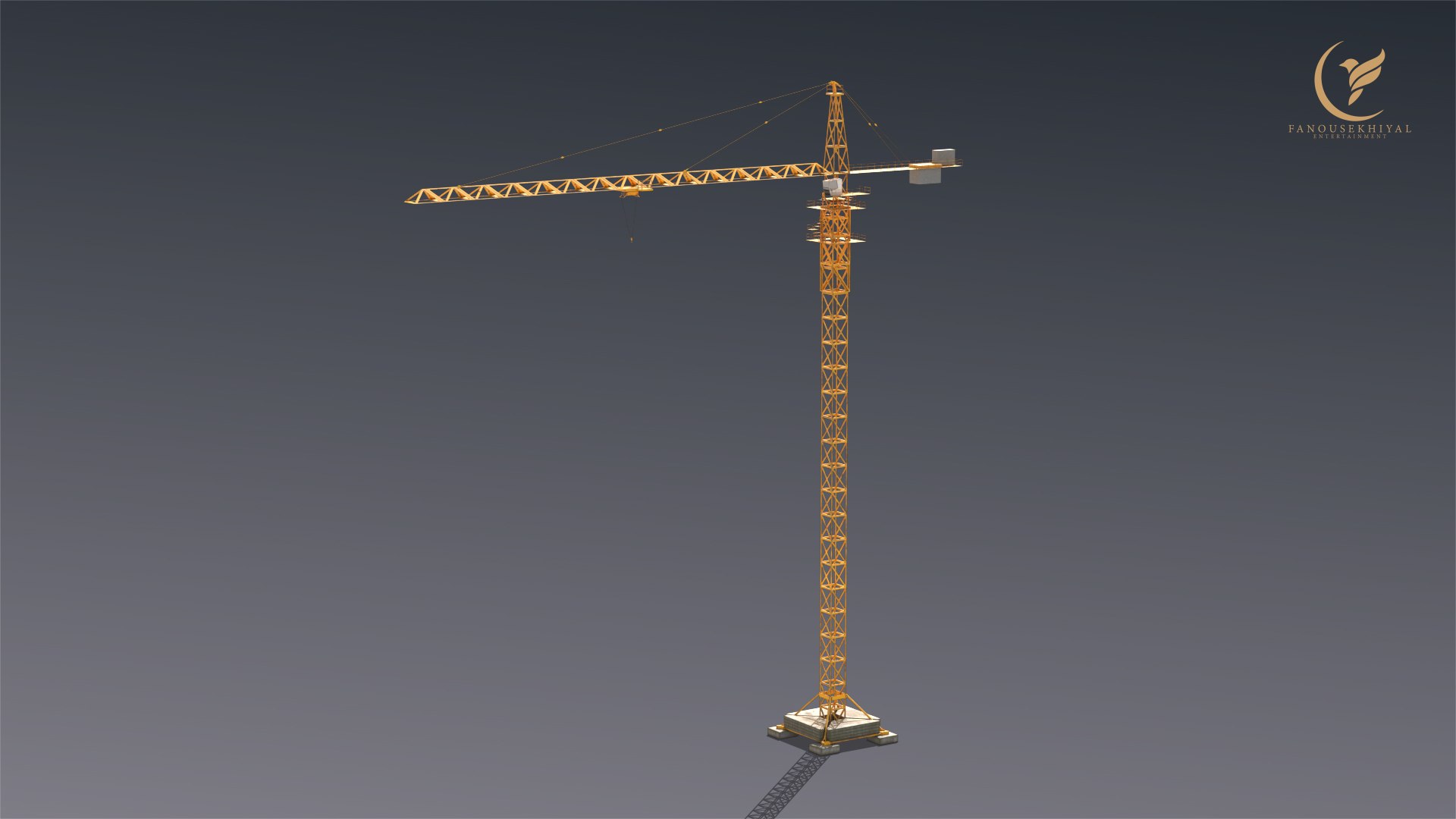 3D low-poly crane tower model - TurboSquid 1633048
