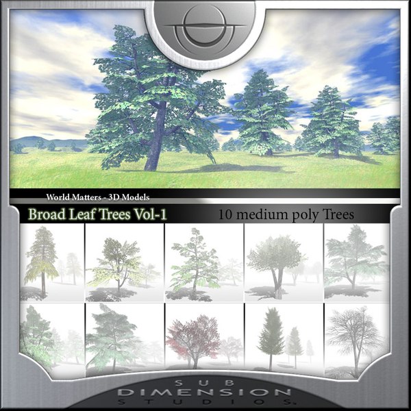 broadleaf tree world matters 3d model