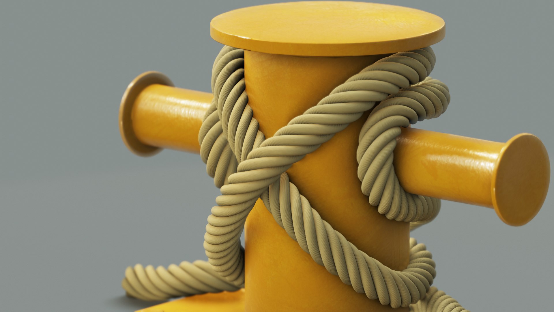 Mooring sea bollard rope 3D model - TurboSquid 1414579