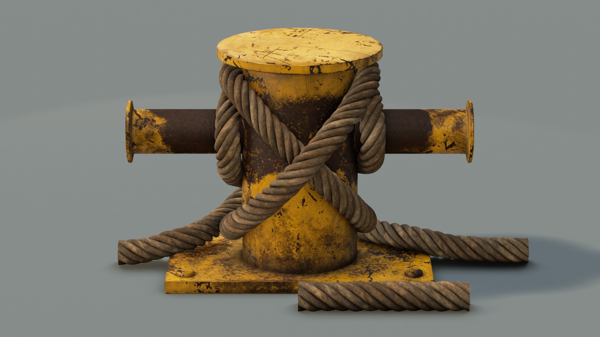 Mooring sea bollard rope 3D model - TurboSquid 1414579