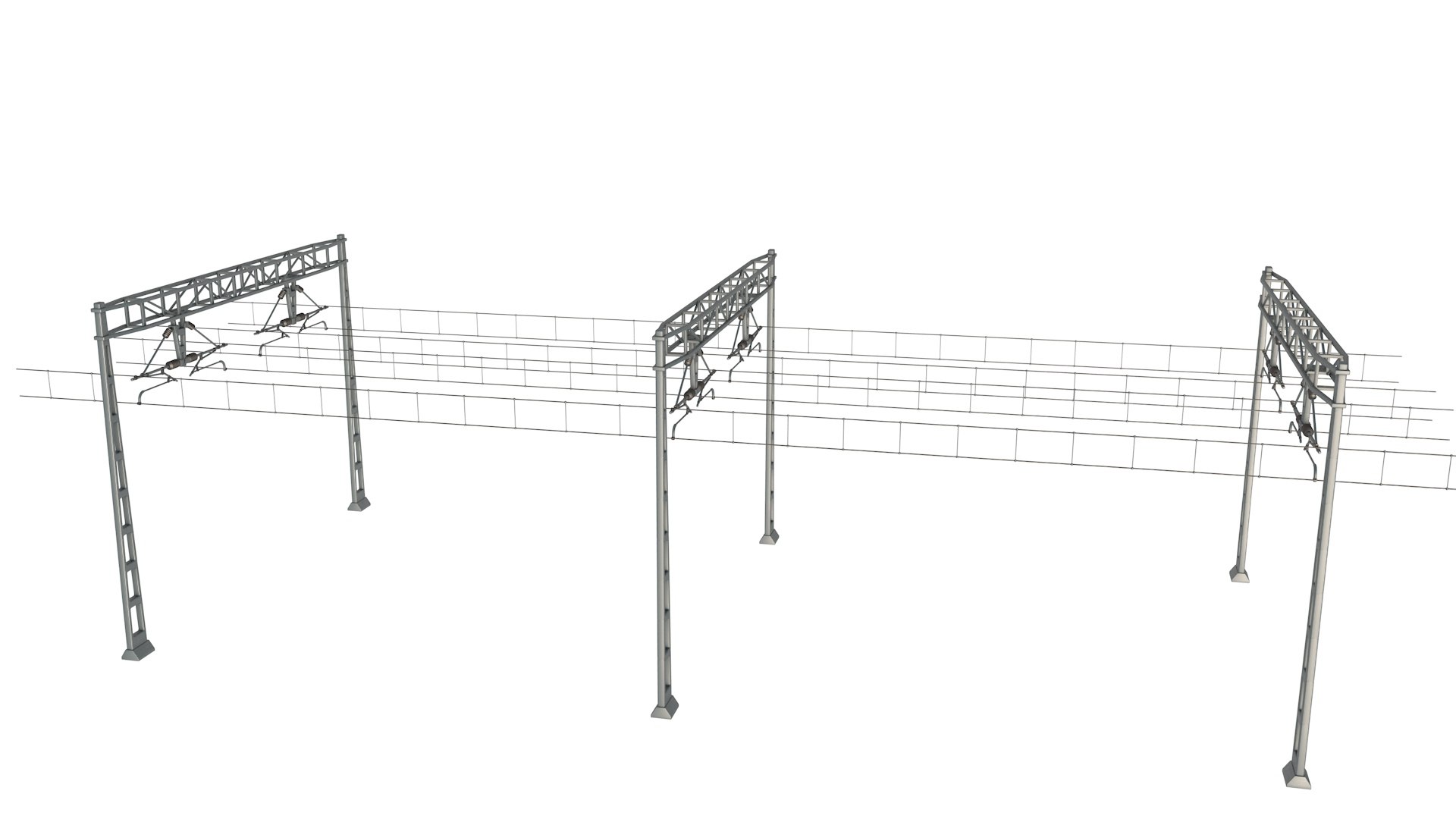 3D Modular Railway Catenary Model - TurboSquid 2019004