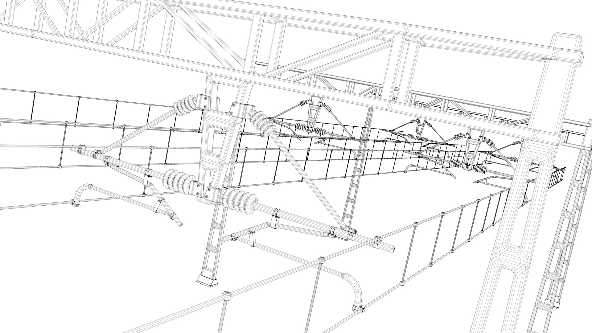 3D Modular Railway Catenary Model - TurboSquid 2019004