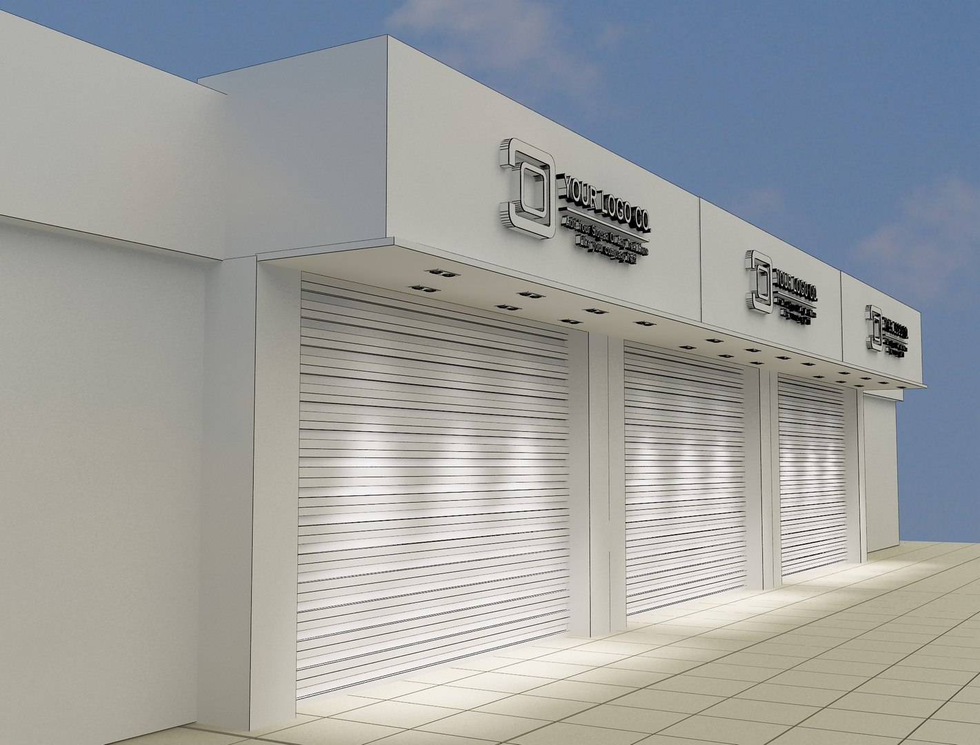 3D Car Service Entrance Logo Sign A607C Model - TurboSquid 1913531