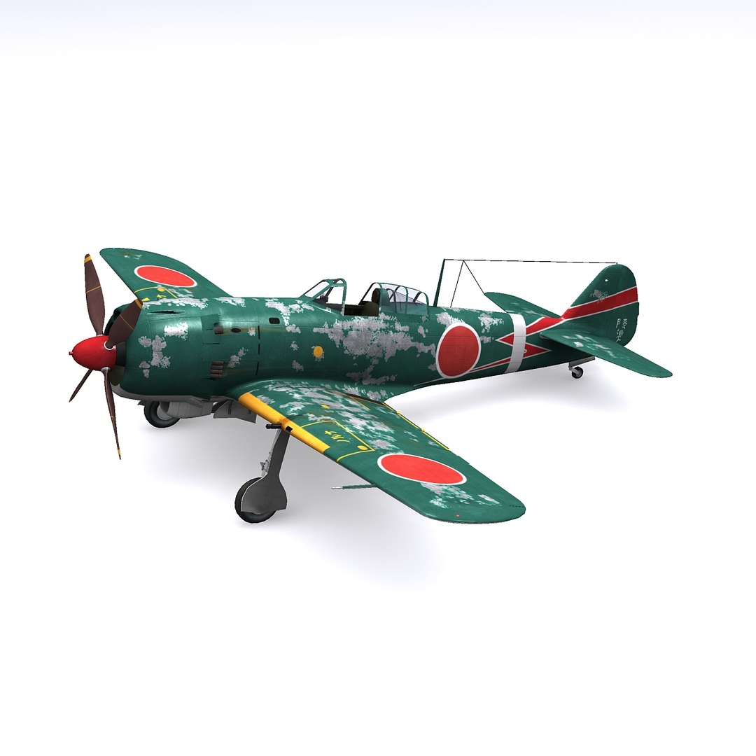 3d ki-84 hayate fighter frank model