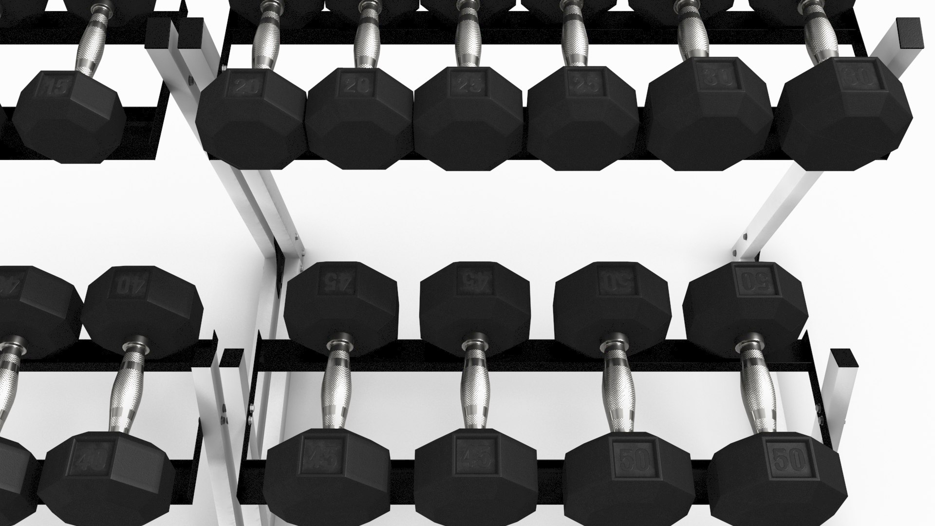 3D Weight Rack Dumbbells - TurboSquid 1364987