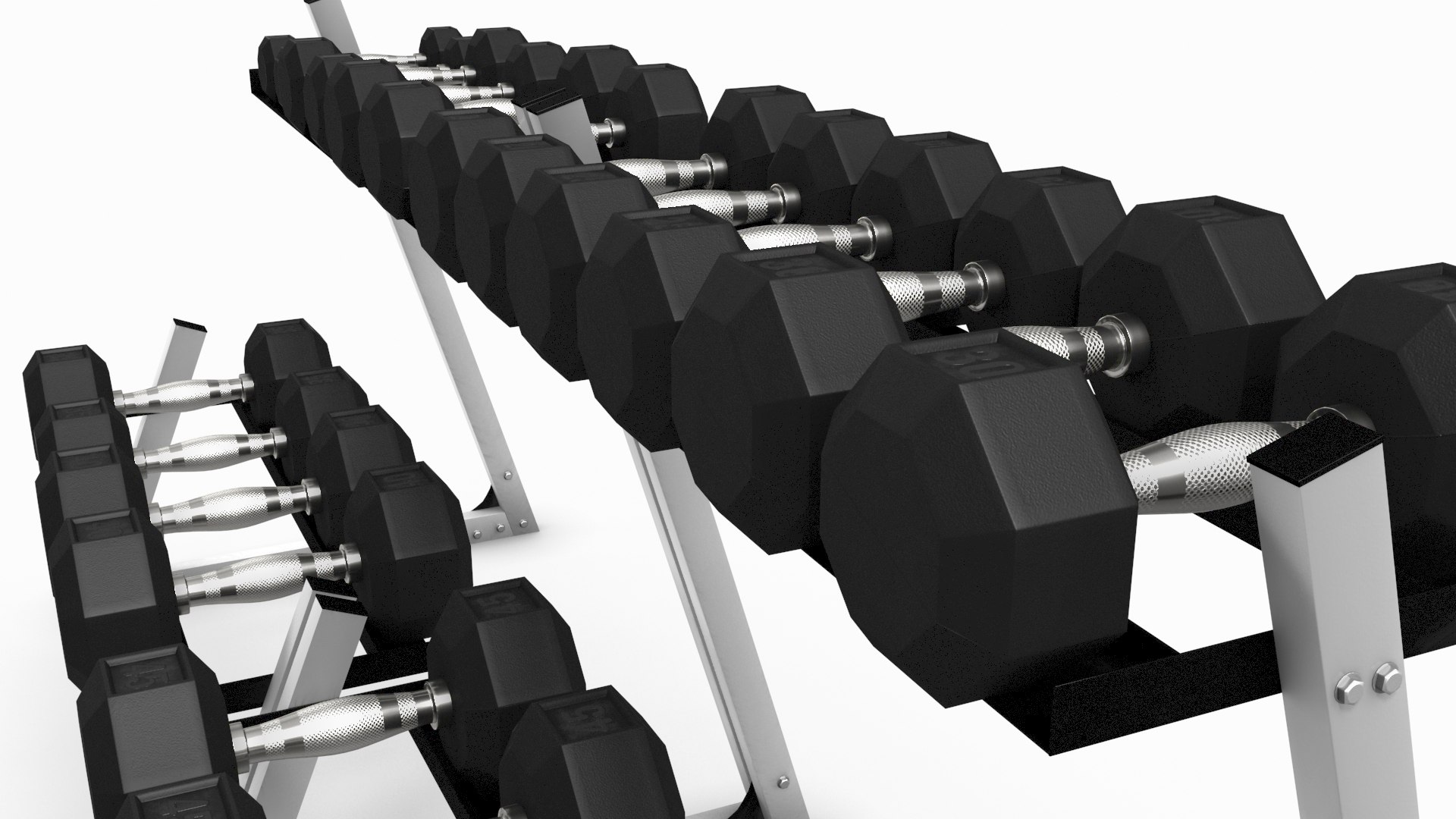 3D Weight Rack Dumbbells - TurboSquid 1364987
