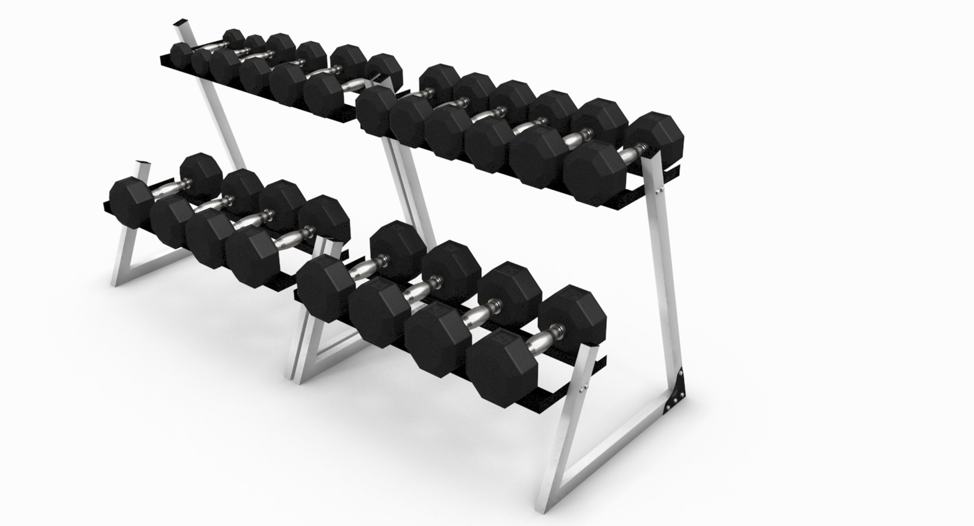 3D weight rack dumbbells - TurboSquid 1364987