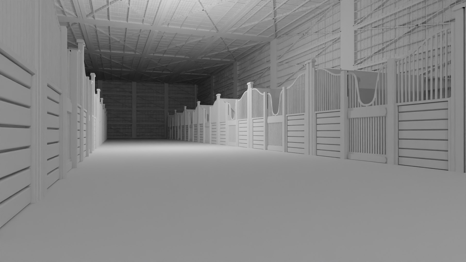 3D Horse Stable No Material - TurboSquid 2178877