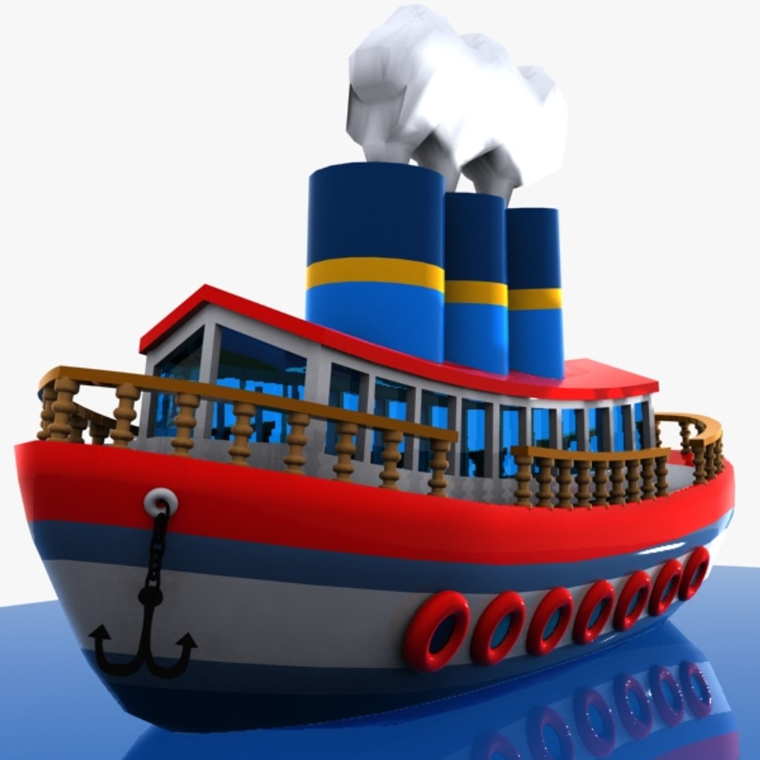 3d cartoon ship toon