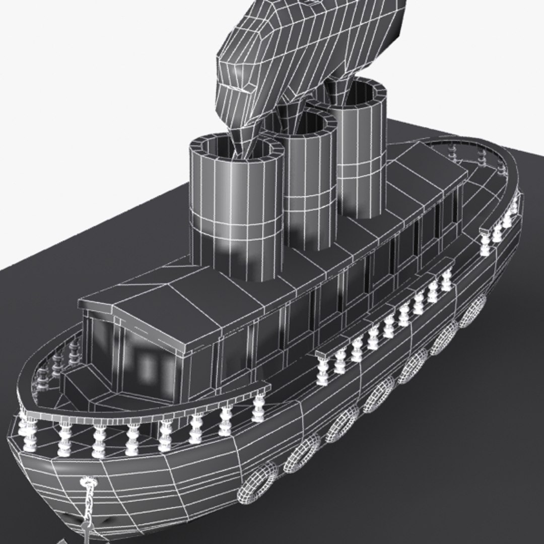 3d cartoon ship toon