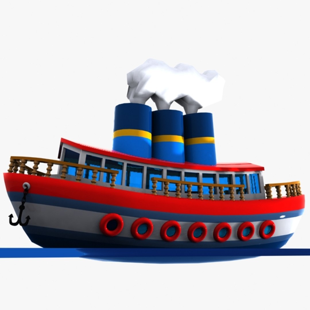3d cartoon ship toon
