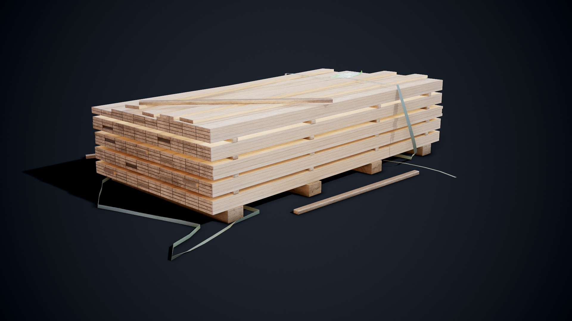 3D Used Pallet Pine Timber - TurboSquid 1645850