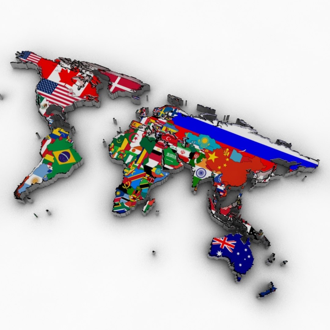 world flag 3d model