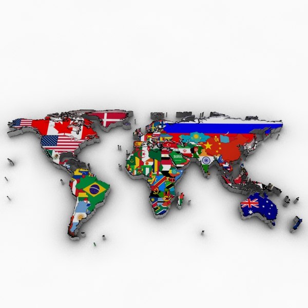 world flag 3d model