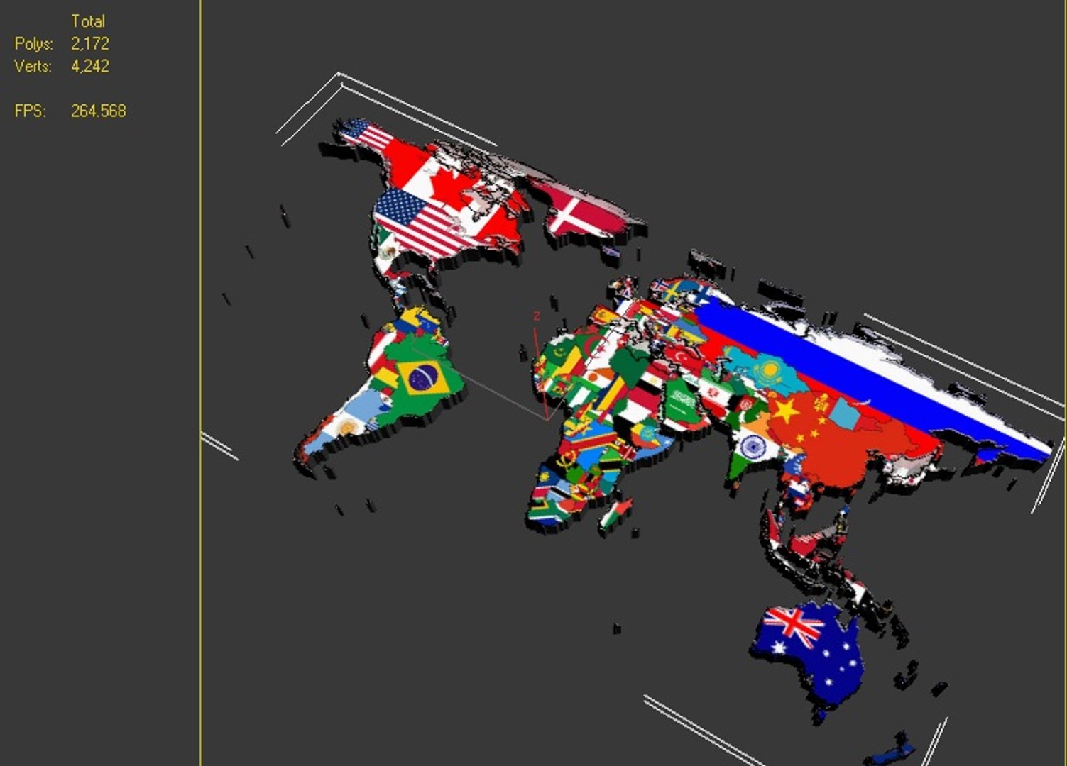 World Flag 3d Model