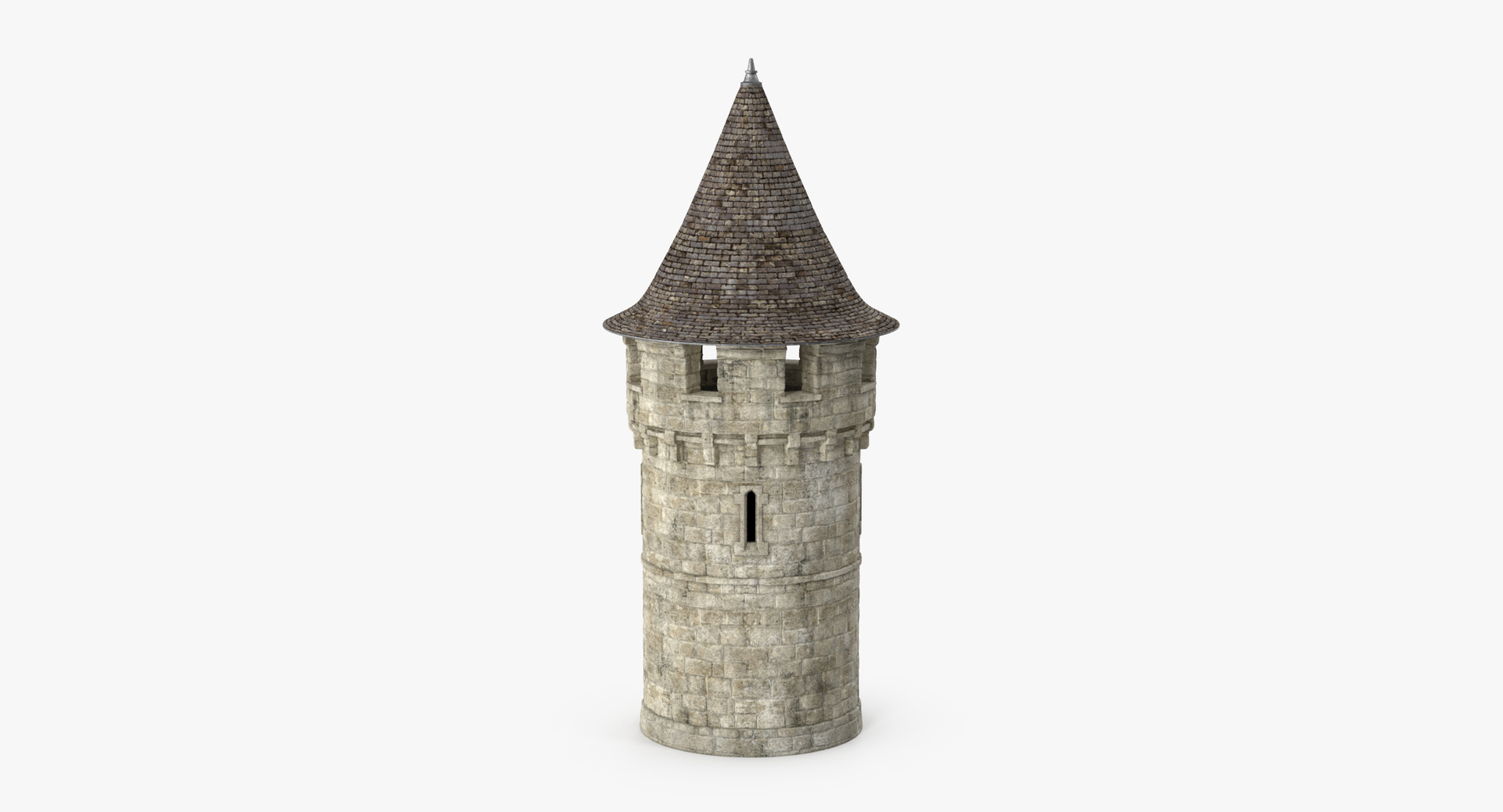 3d Castle Turrets Model