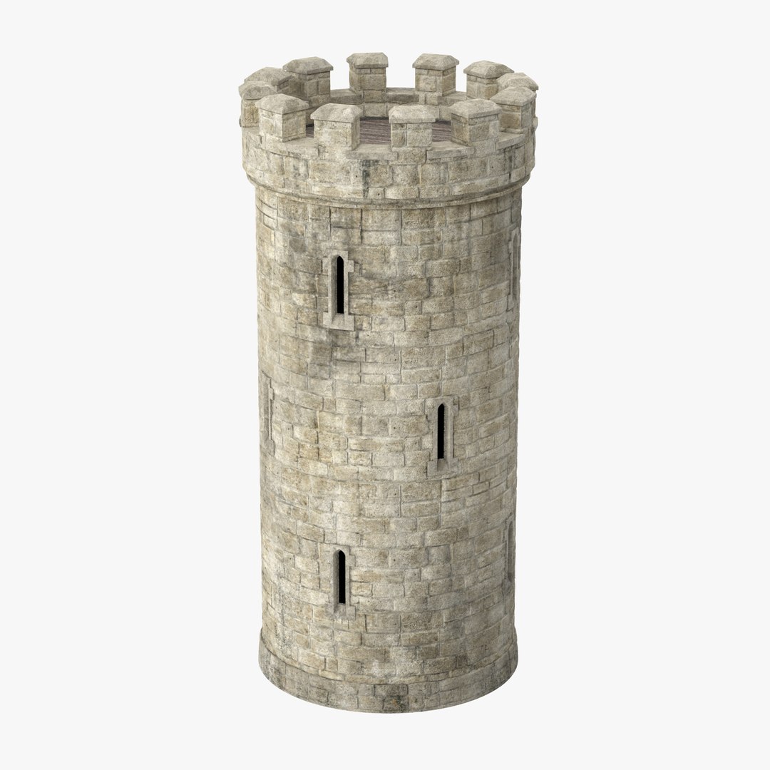 3d Castle Turrets Model