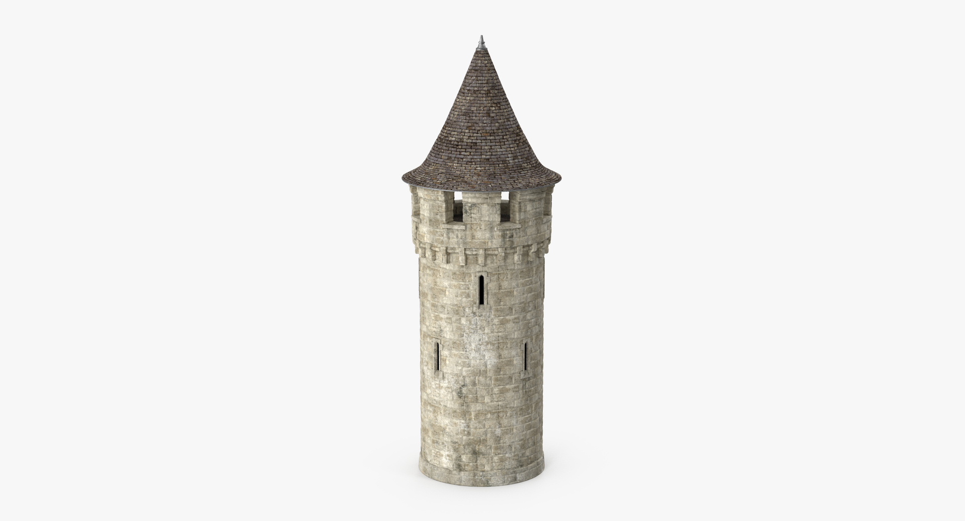 3d Castle Turrets Model