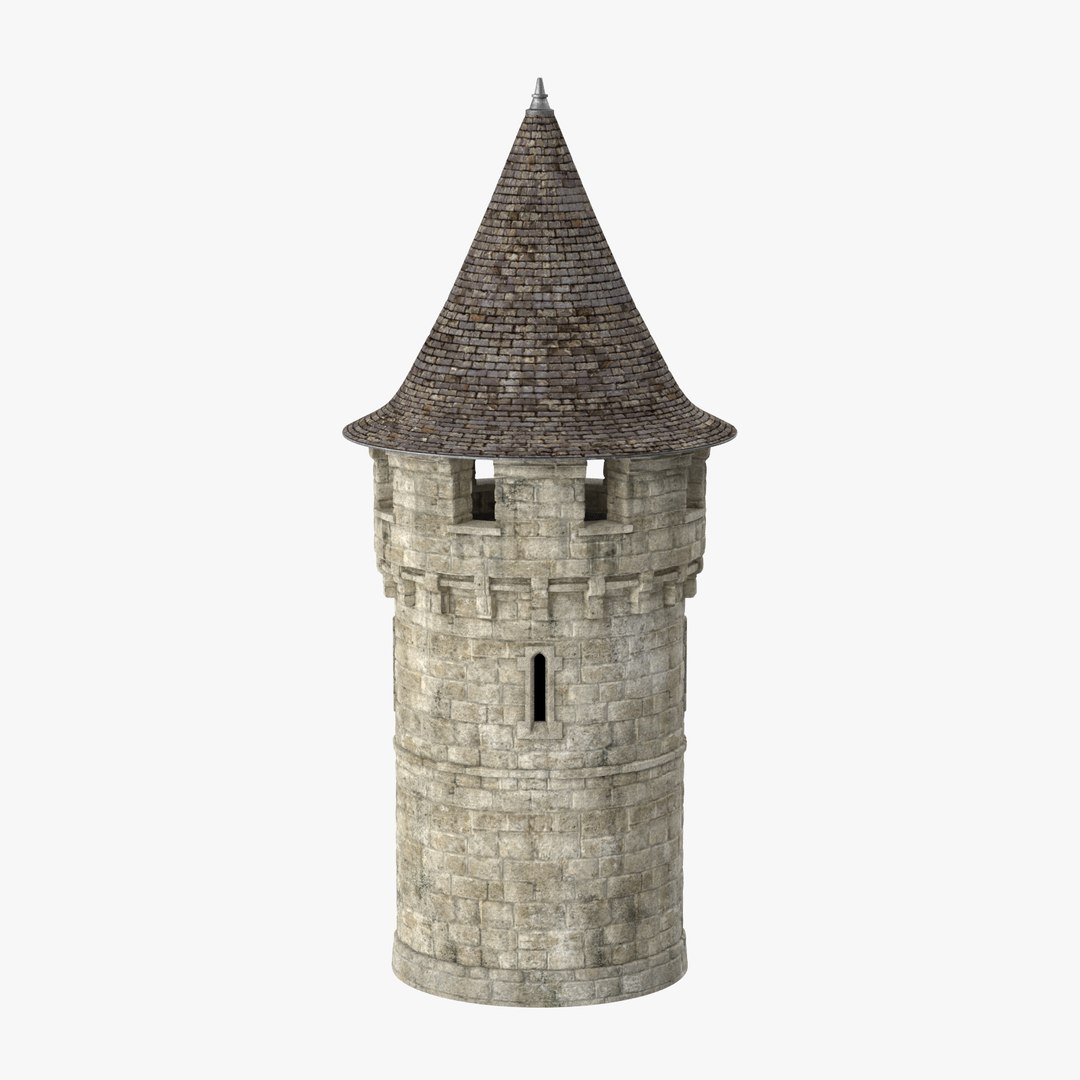 3d Castle Turrets Model