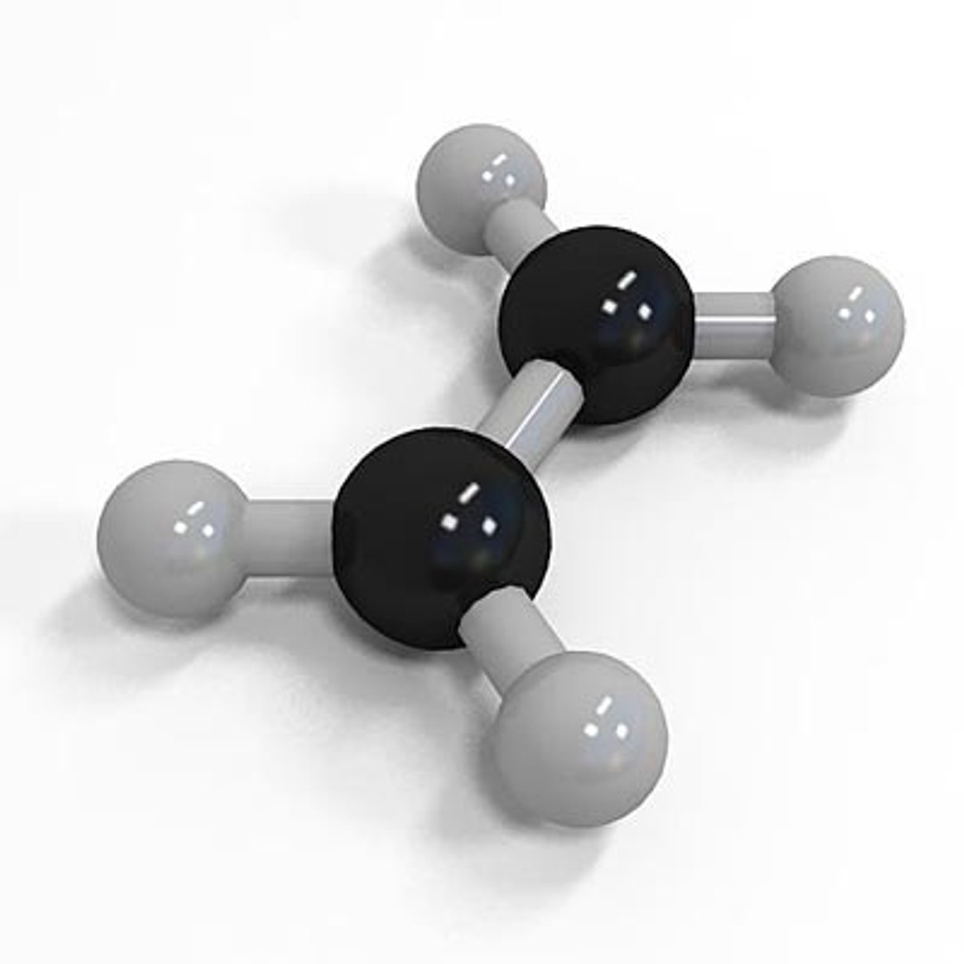 Ethylene Molecule Structure 3d Model