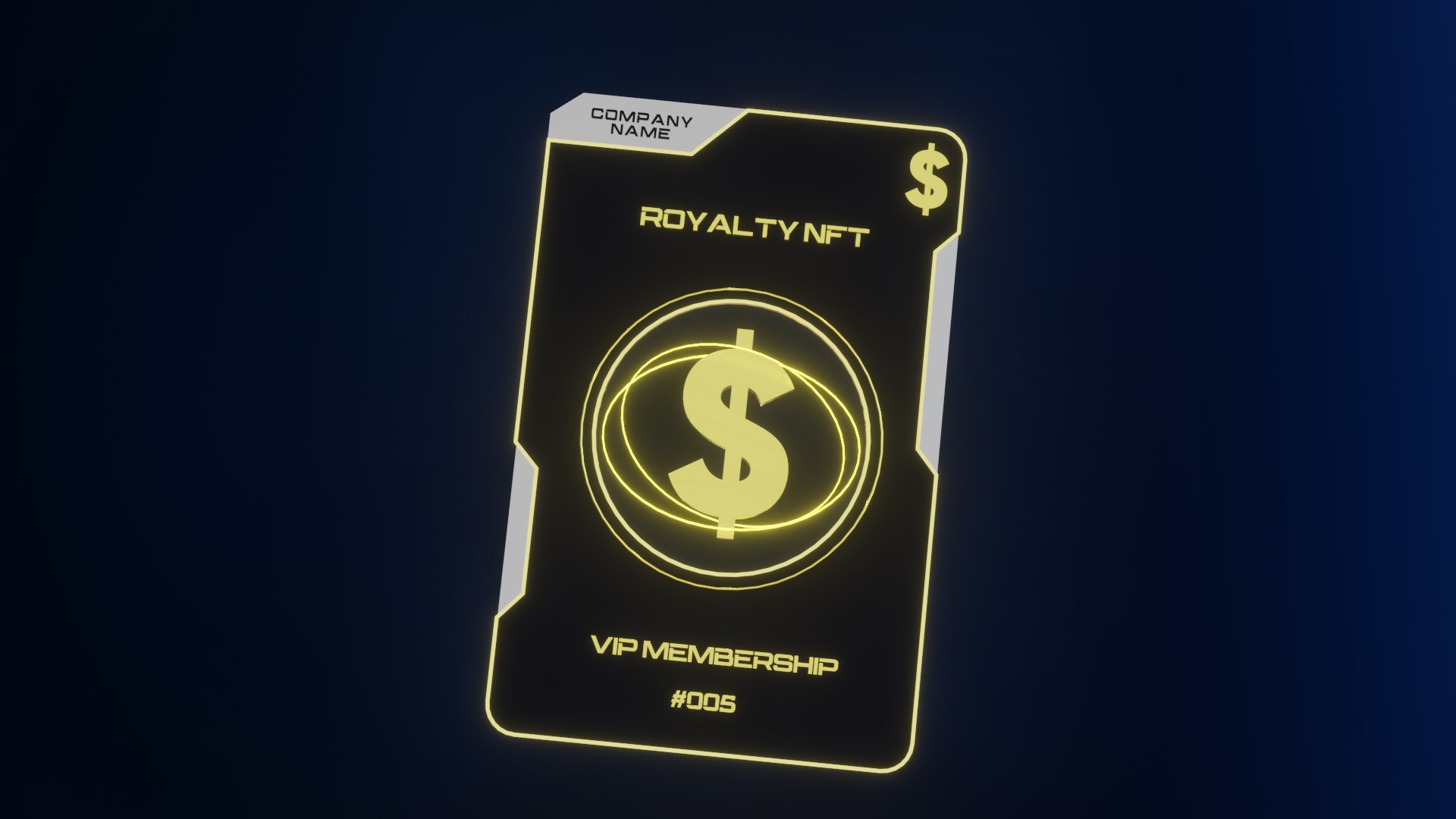 3D NFT MEMBERSHIP CARD ROYELTY CARD 3D Model - TurboSquid 2275947