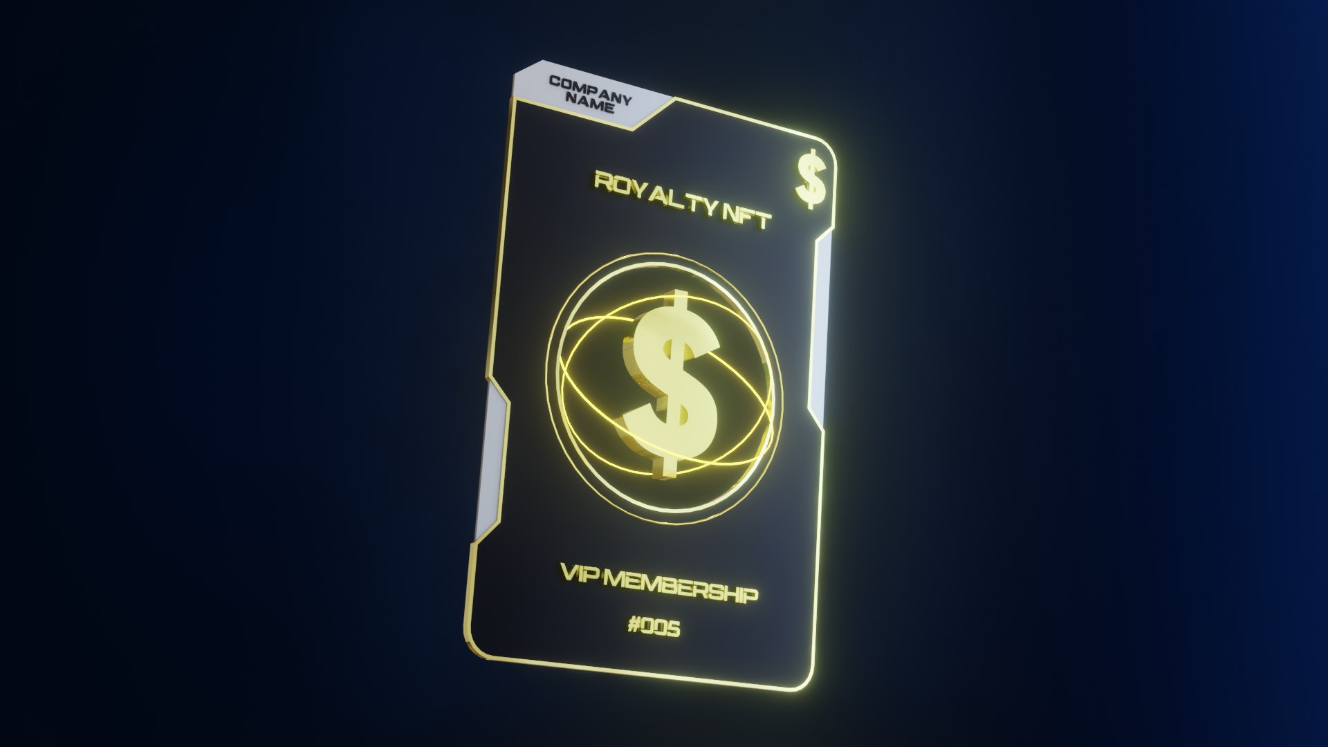 3D NFT MEMBERSHIP CARD ROYELTY CARD 3D Model - TurboSquid 2275947