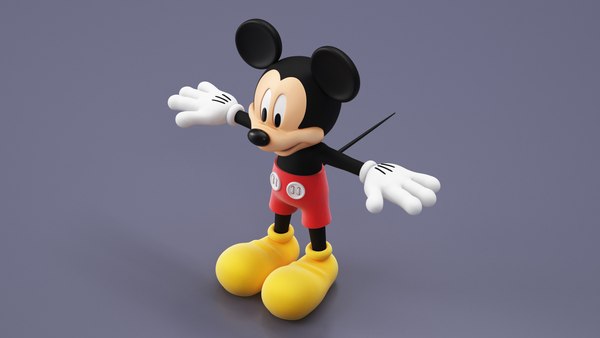modelo 3d Pose en T de Mickey Mouse - TurboSquid 2045459