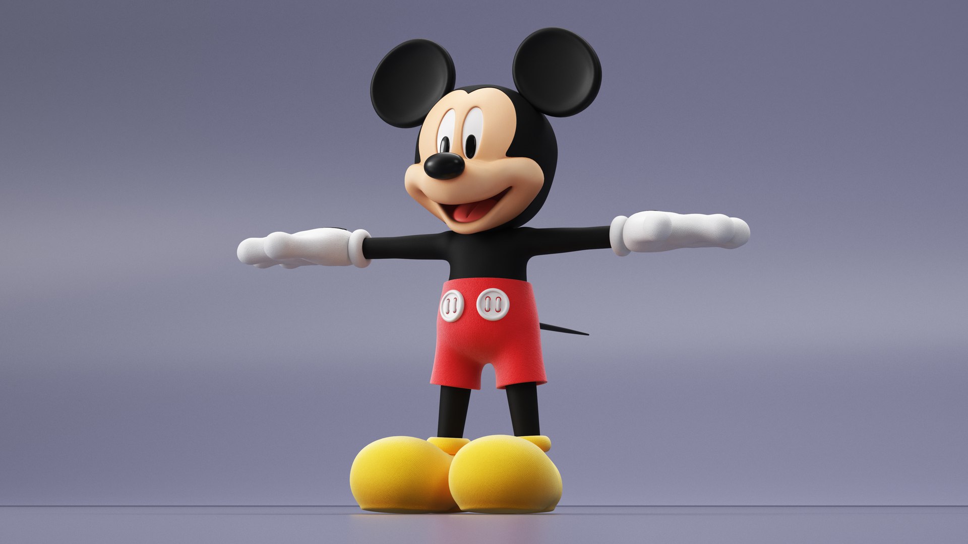Mickey Mouse T-pose 3D - TurboSquid 2045459