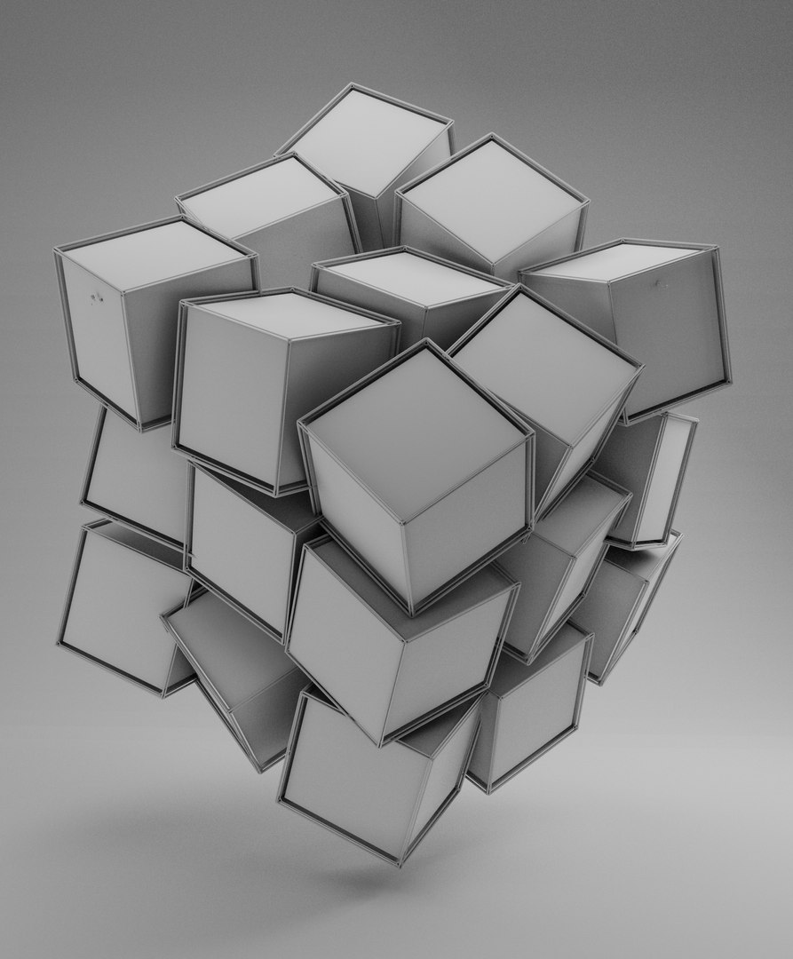 Scifi Cube- Abstract Cubes In Cube 3D - TurboSquid 1761535