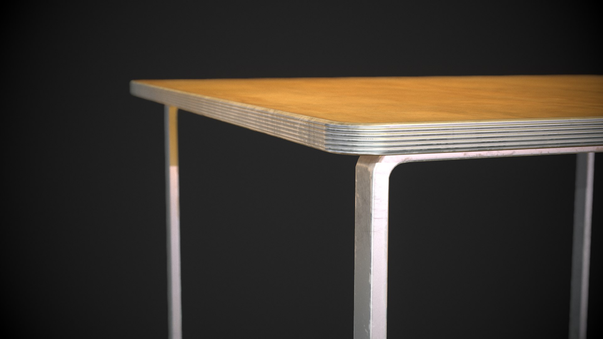 Retro Dining Table Game Ready 3D Model - TurboSquid 1904372