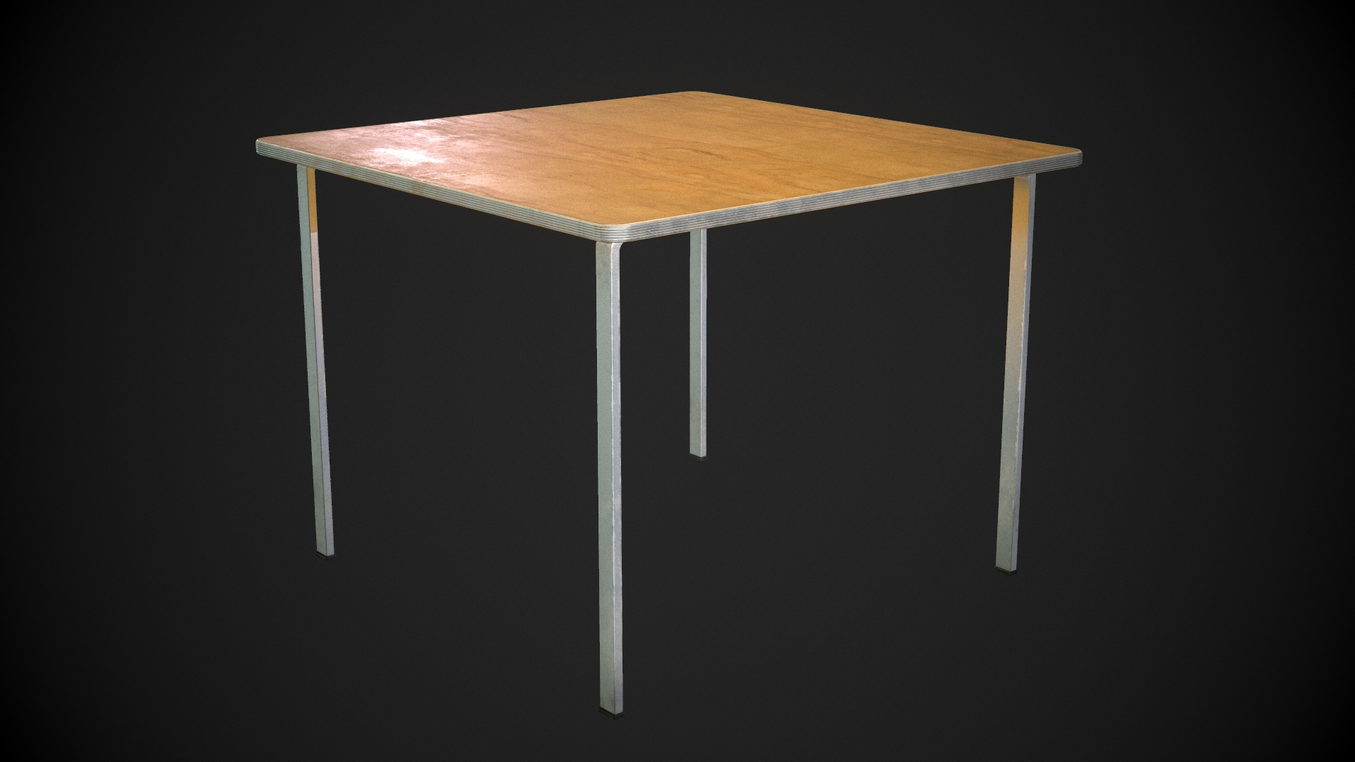 Retro Dining Table Game Ready 3D Model - TurboSquid 1904372