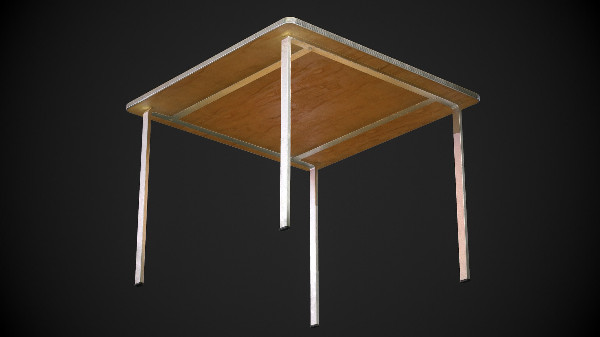 Retro Dining Table Game Ready 3D Model - TurboSquid 1904372