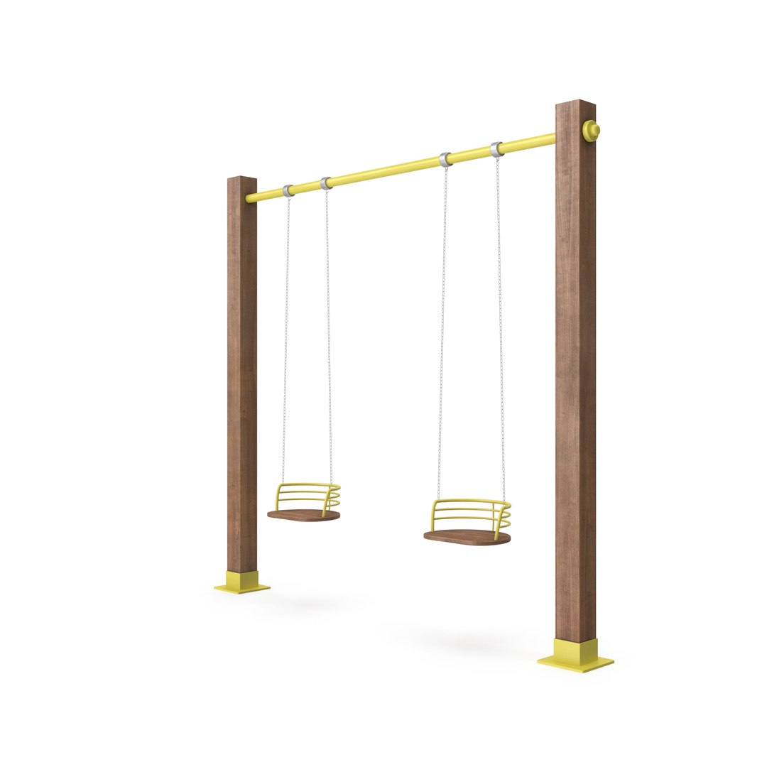 3D wooden swing model - TurboSquid 2160754