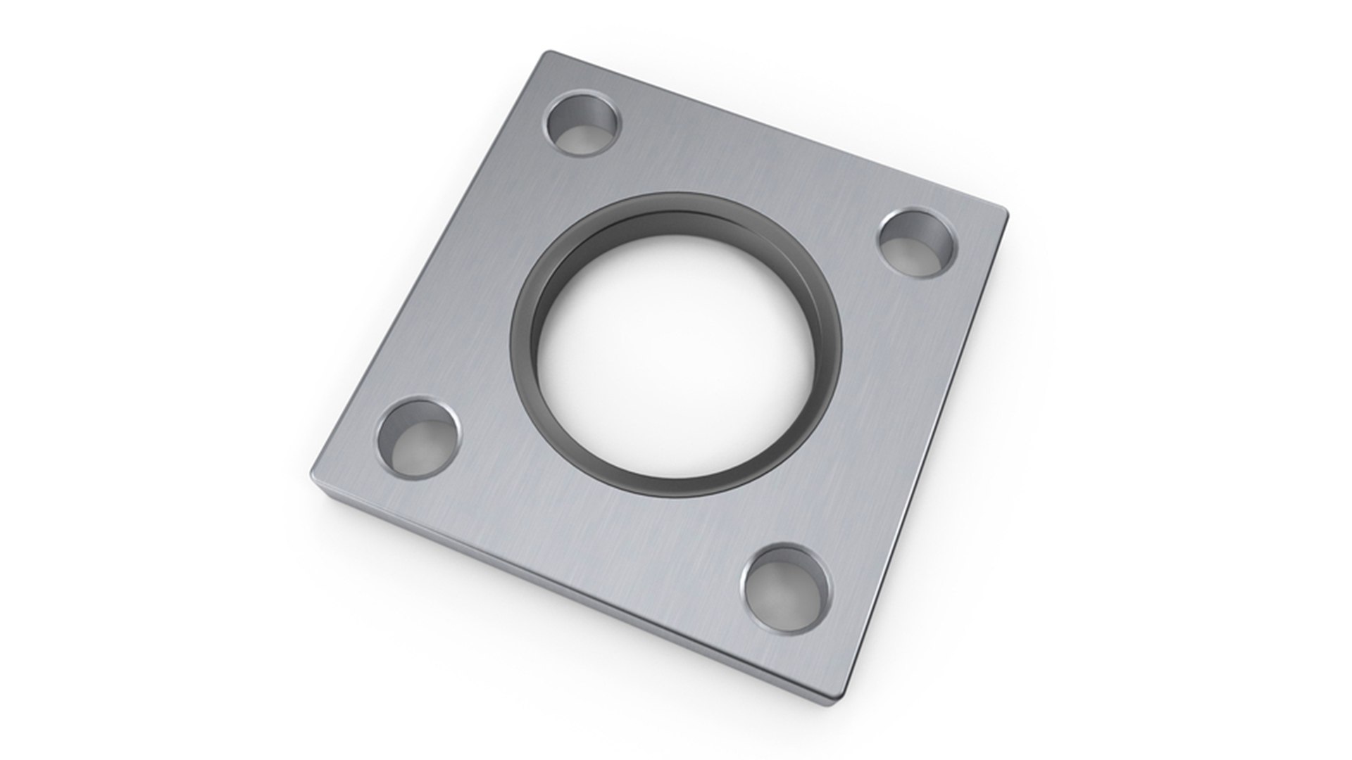 3D Model Square Flange Steel New PBR - TurboSquid 2299820
