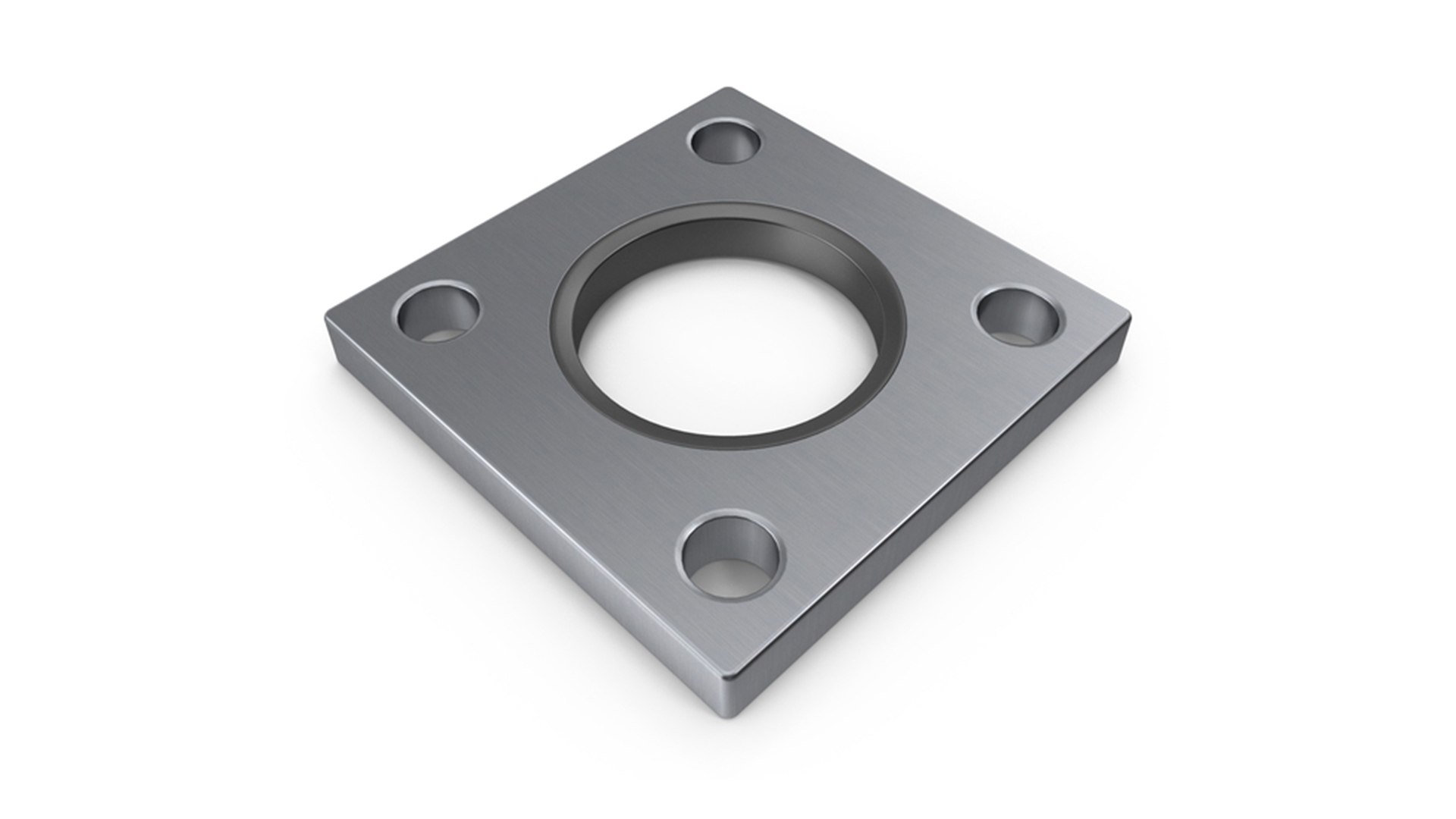 3D Model Square Flange Steel New PBR - TurboSquid 2299820